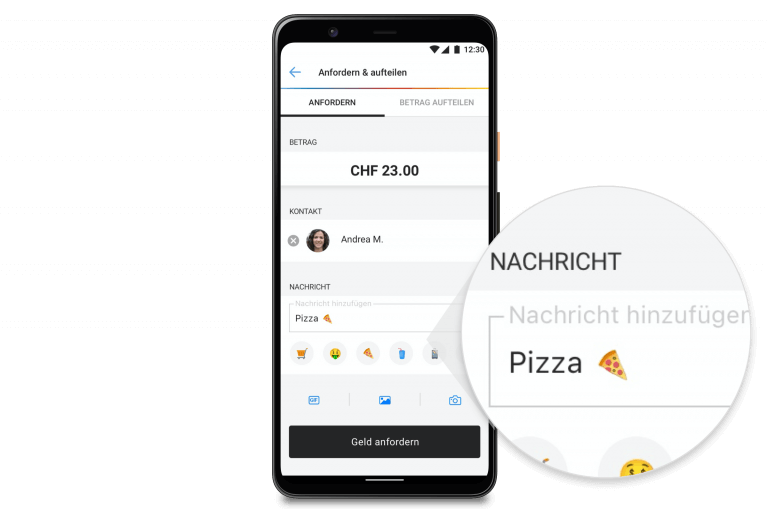 Geld senden und anfordern mit der TWINT App - Unter Freunden twinten
