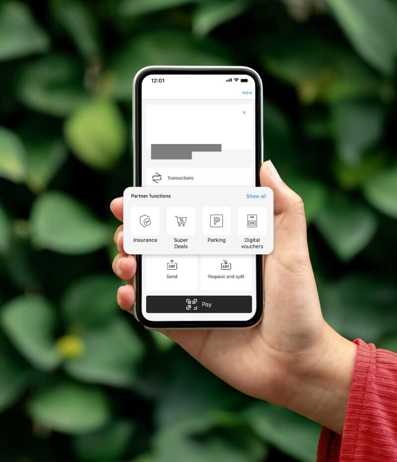 Functions: send money, coupons, customer loyalty cards | TWINT